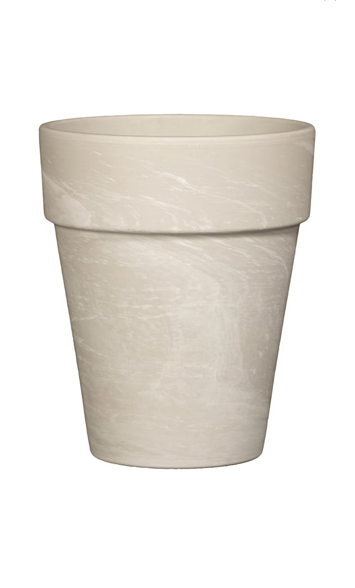 Tall White Clay Pot | Wilder & Rain Flowers